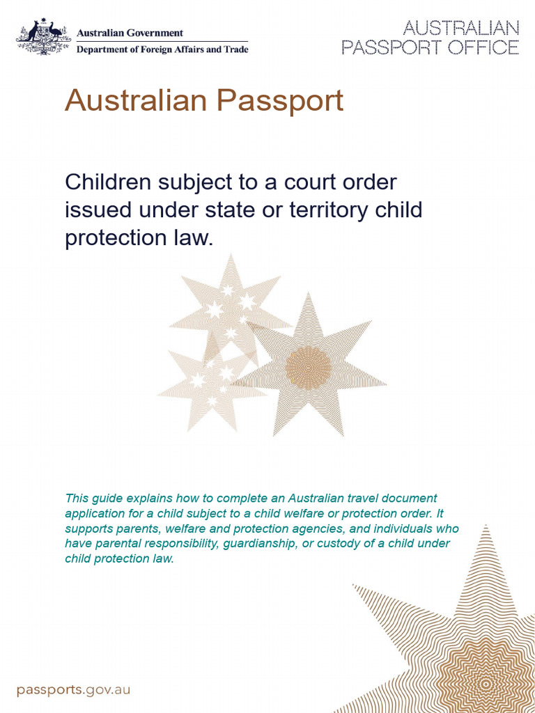 Guide To Lodging Travel Document Applications For Children Subject To ...