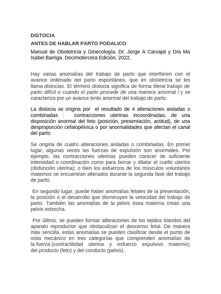 Parto Podalico | PDF