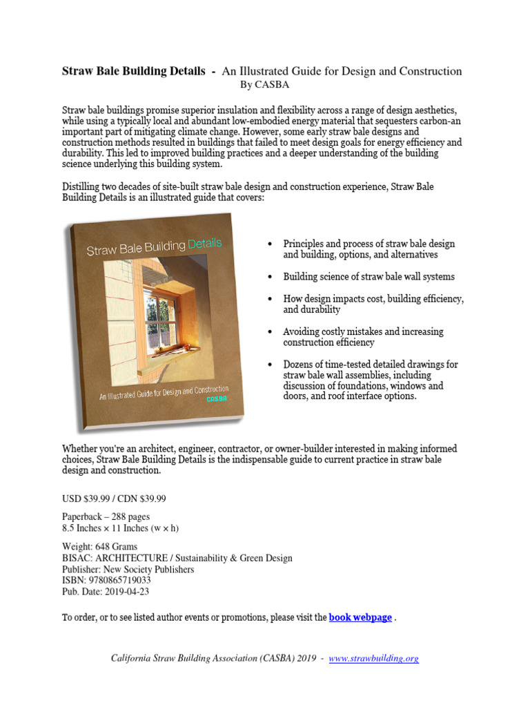 Flyer - Straw Bale Building Details | PDF