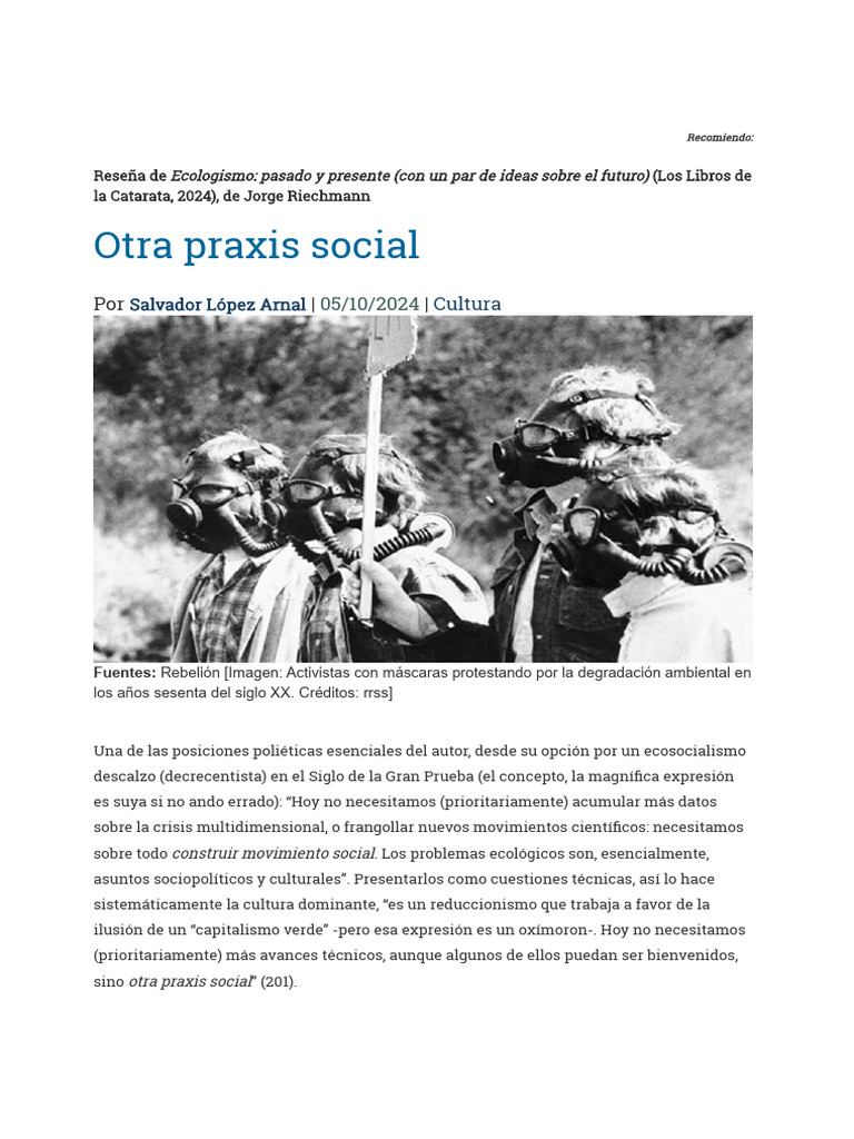 Otra praxis social | PDF