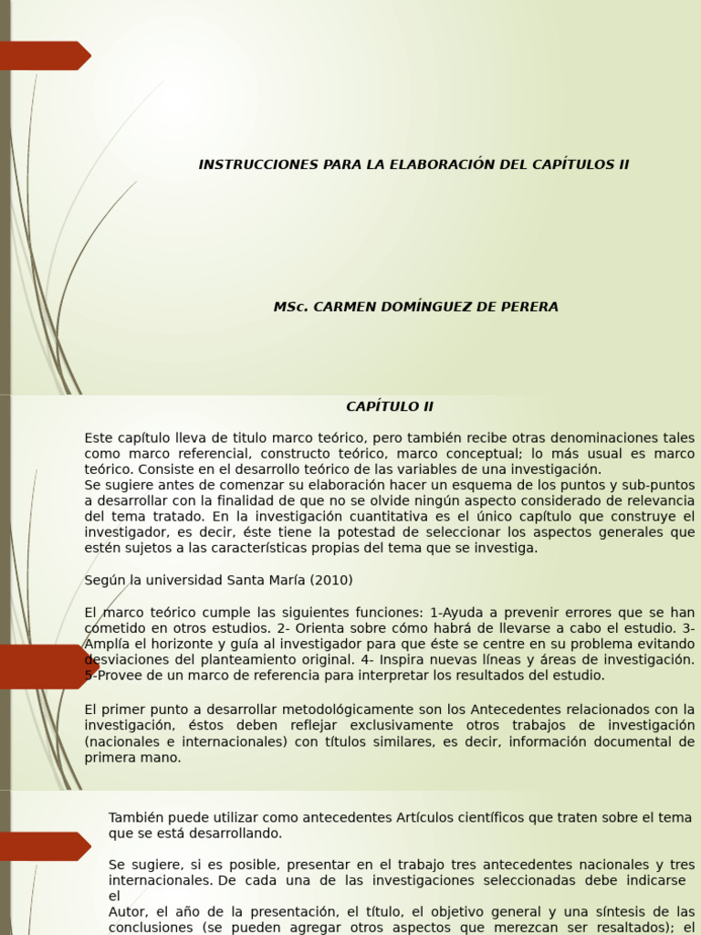 Instrucciones para Los Capítulos II y III | PDF | Science