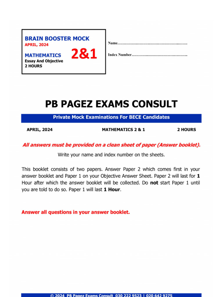 JHS 3 Exam 2024 | PDF