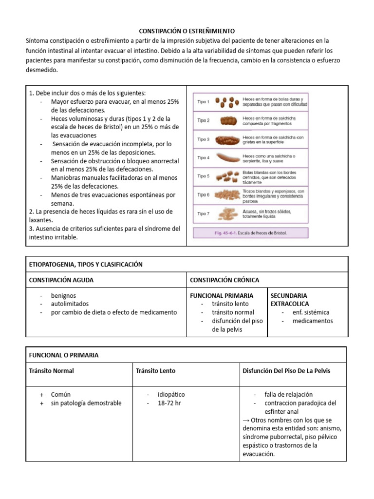 Causas y Diagnóstico de Constipación | PDF | Estreñimiento ...