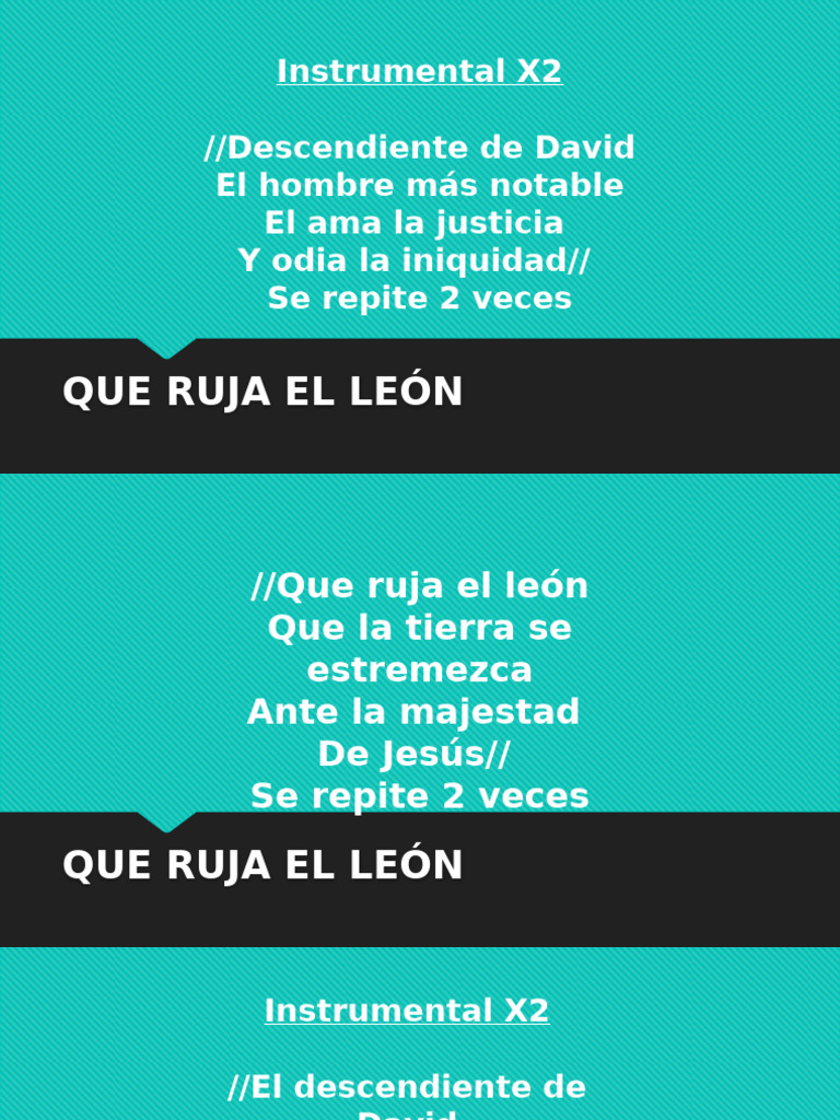QUE RUJA EL LEÓN Y QUIÉN PODRÁ ESTRUCTURA | PDF