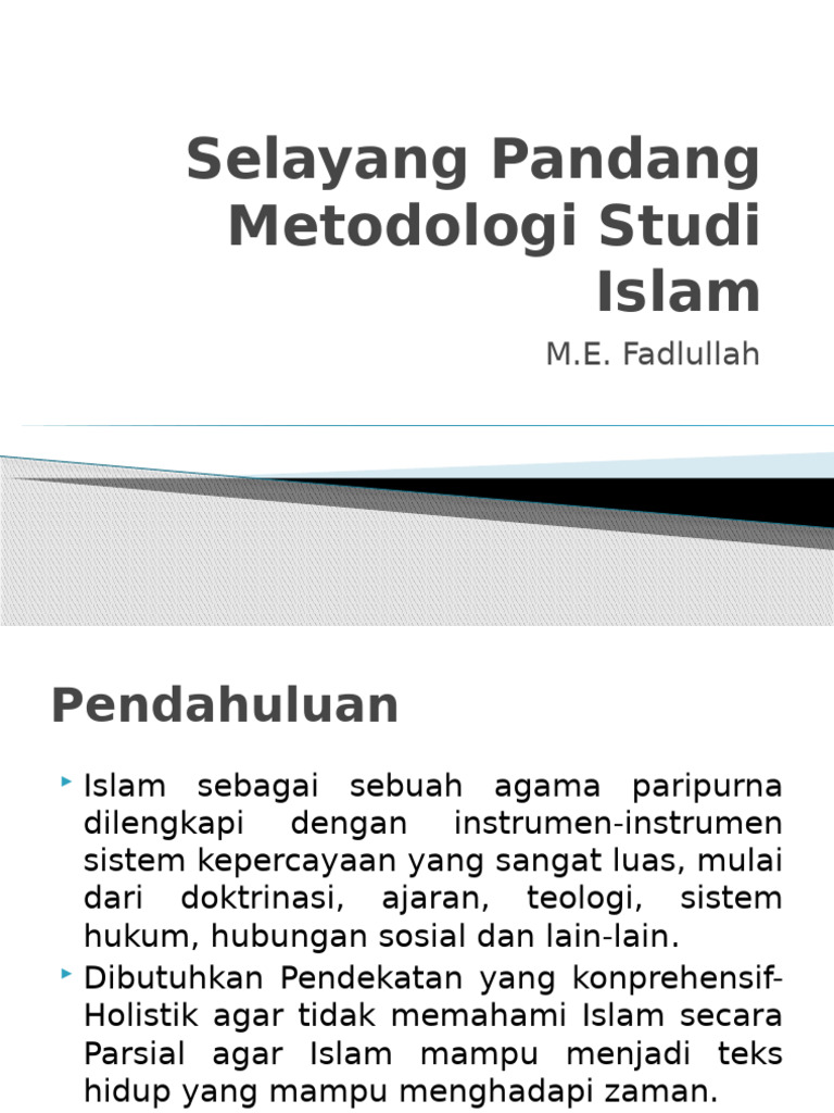 Pengantar Matkul Pengatar Studi Islam | PDF