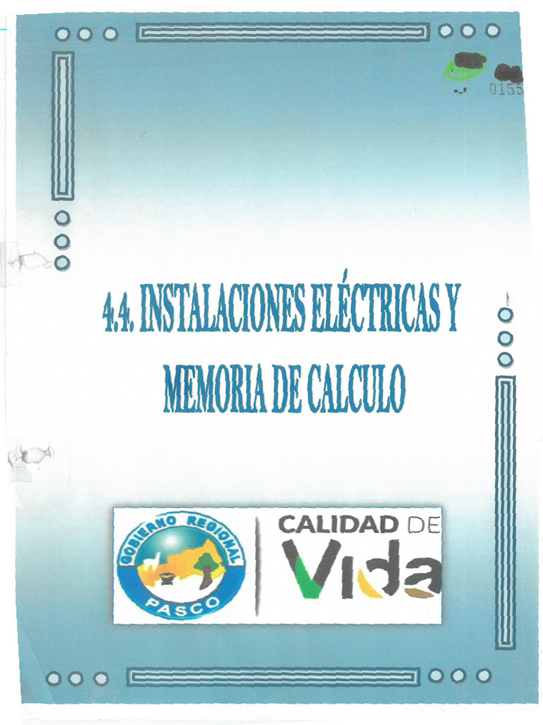 4.4. INSTALACIONES ELÉCTRICAS Y MEMORIA DE CÁLCULO | PDF