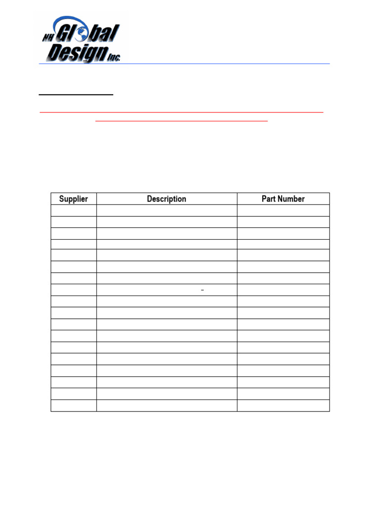 6856 Critical Parts List | PDF