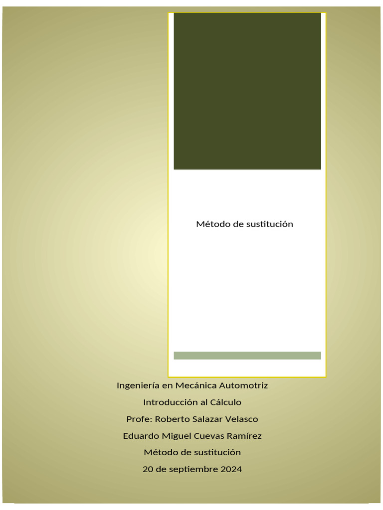 Método de sustitución | PDF