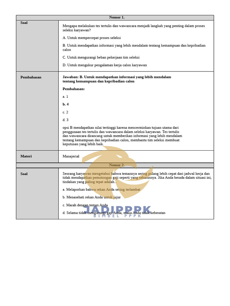 P3K MANAJERIAL 1 | PDF
