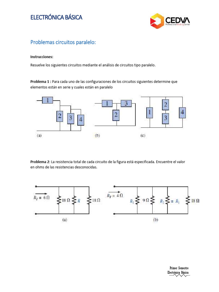 Ejercicios Circuito Paralelo | PDF