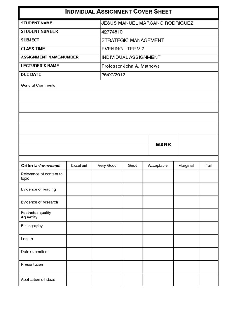 SM Individual Assignment | PDF
