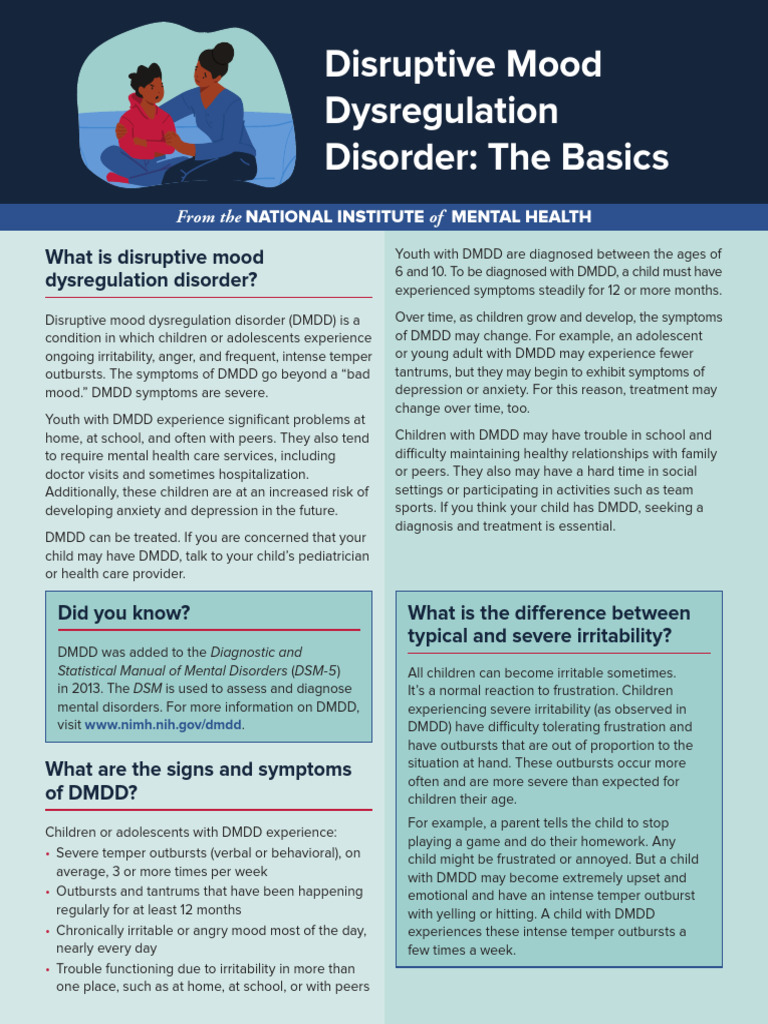 Disruptive Mood Dysregulation Disorder The Basics 1 | PDF