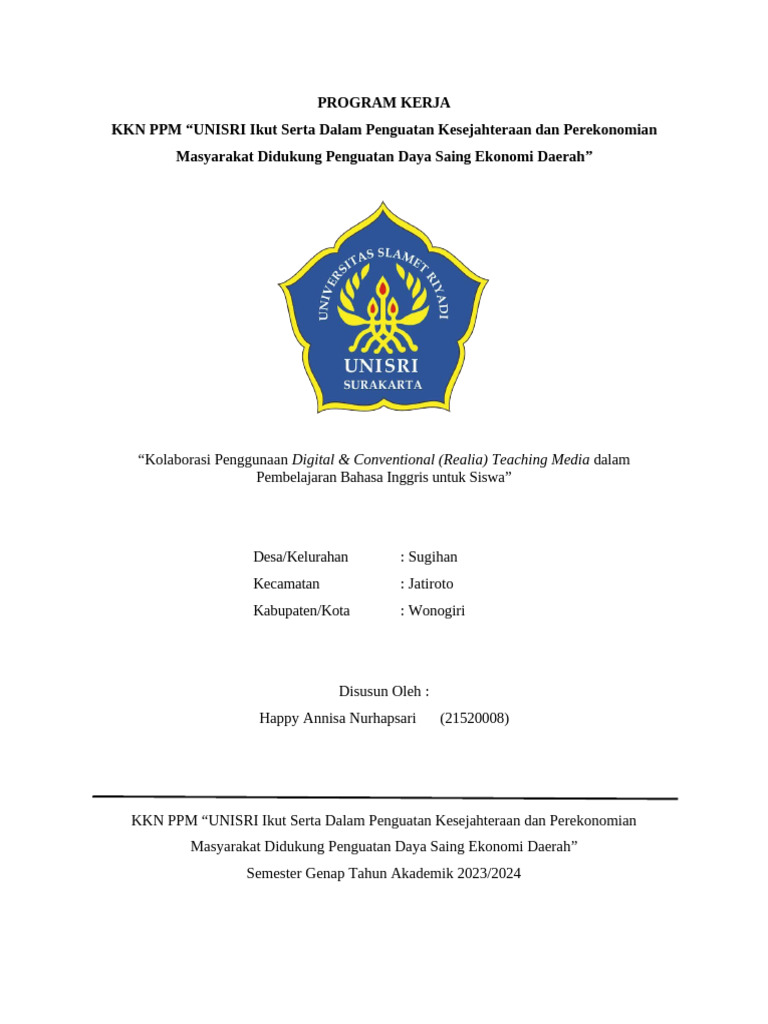 (Happy Annisa) Proposal Proker Individu | PDF