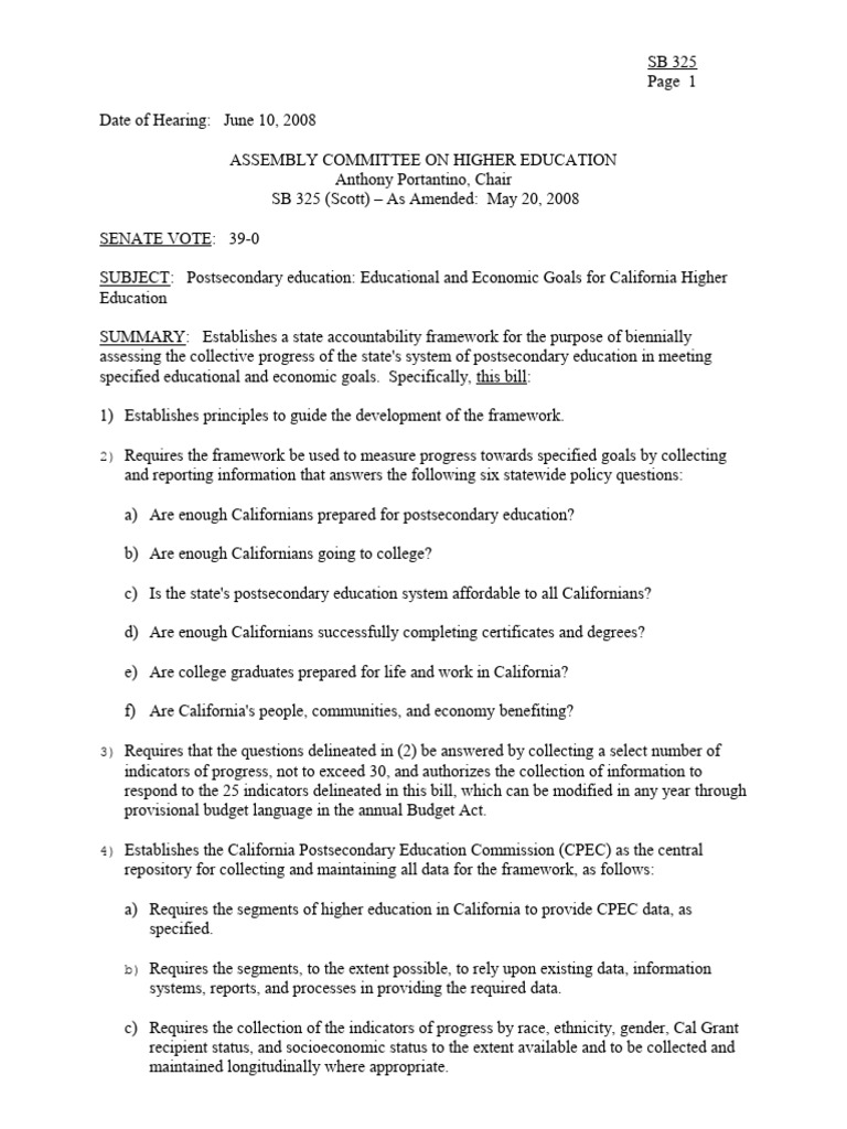 200720080SB325 - Assembly Higher Education | PDF