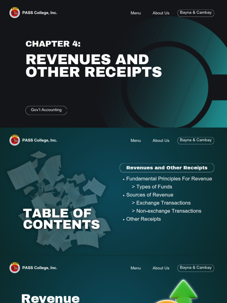 Chapter 4 REVENUES AND OTHER RECEIPTS | PDF