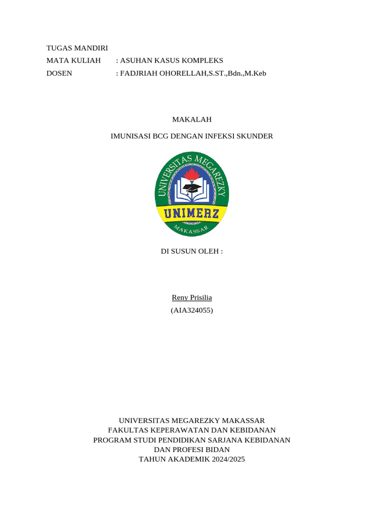 Imunisasi BCG dan Infeksi Sekunder | PDF | Pengembangan Diri ...