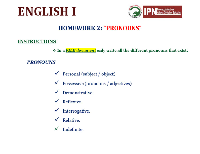 High School English: Pronouns Guide | PDF