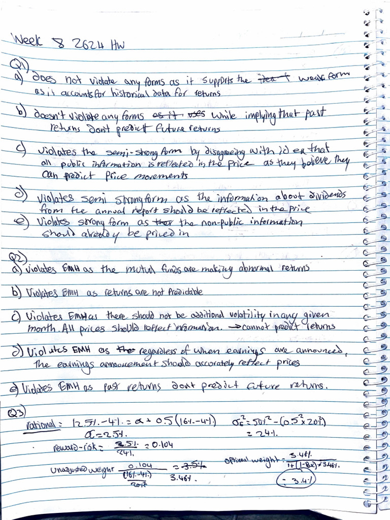 2624 Week 8 HW | PDF