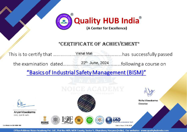 Certificate Safety Management Pdf