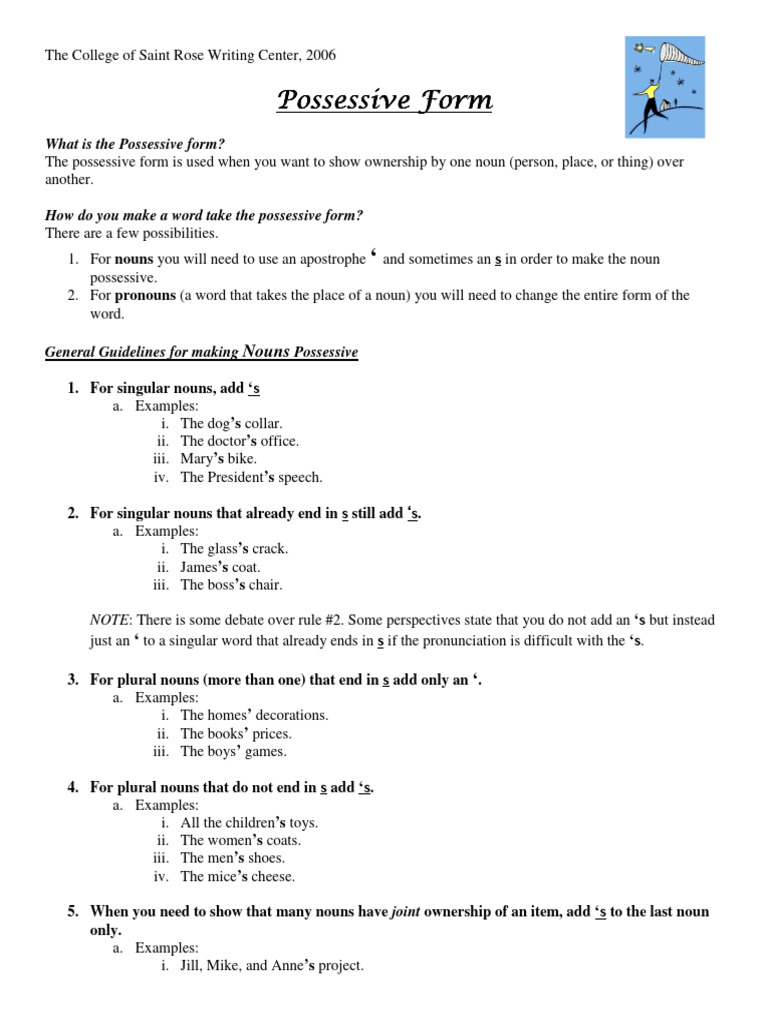 Possesive Form 2 | PDF