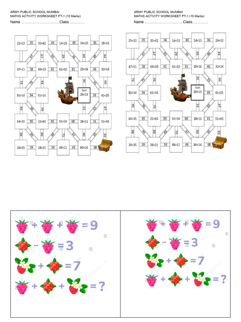 Maths Puzzle Worksheet PT-1 | PDF