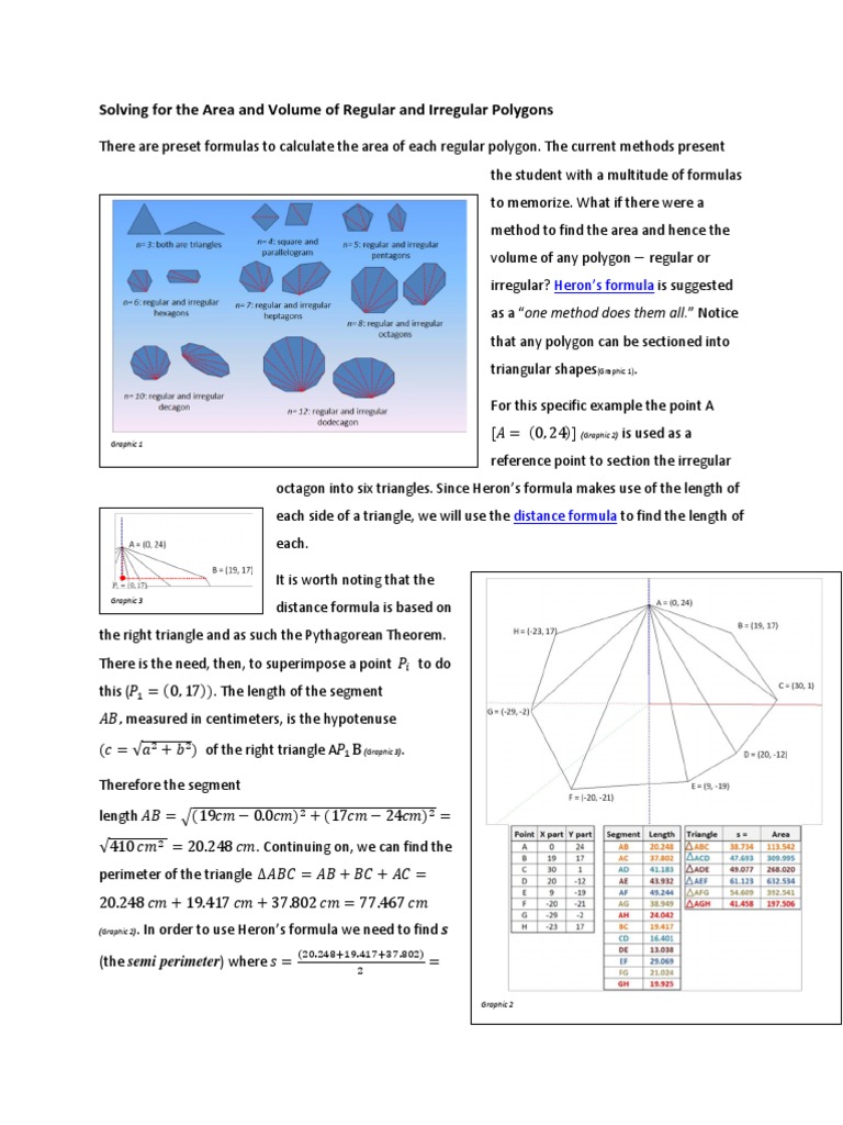 Area and Volume of ALL Polygons | PDF | Area | Polygon