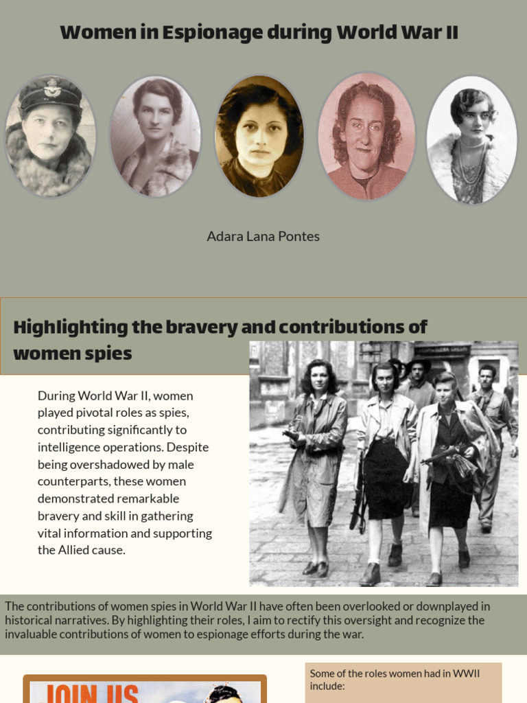 Women in Espionage During World War II | PDF