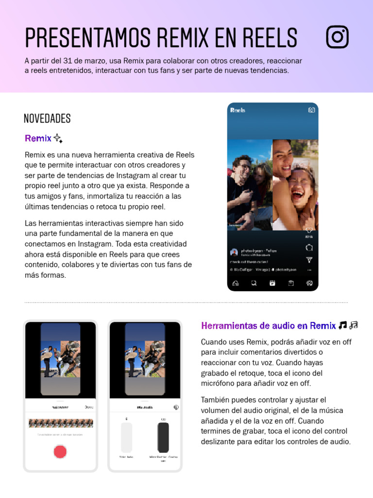 Presentamos Remix en Reels | PDF