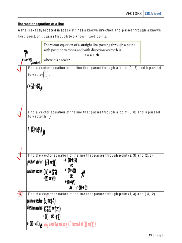 Remaining Vector Questions | PDF