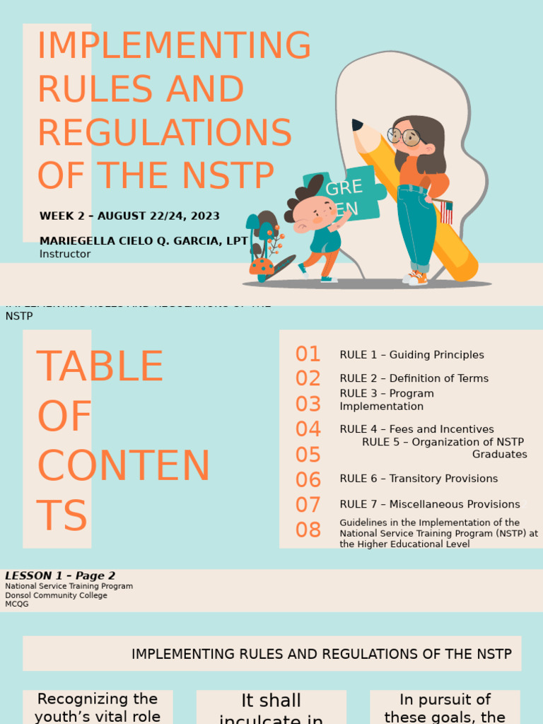 Lesson-1 NSTP 121417 | PDF