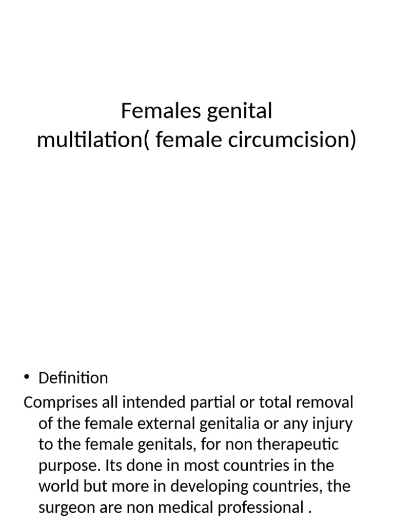 Females Genital Multilation | PDF