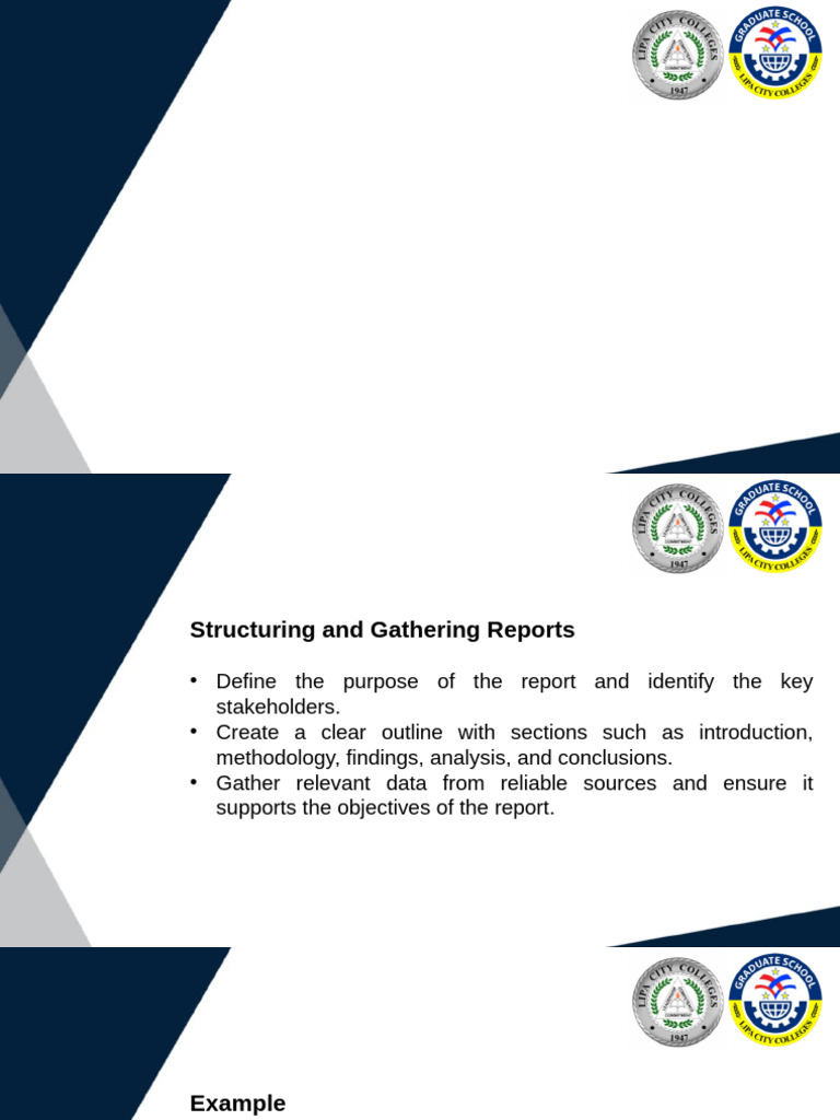 Structuring and Gathering Reports | PDF
