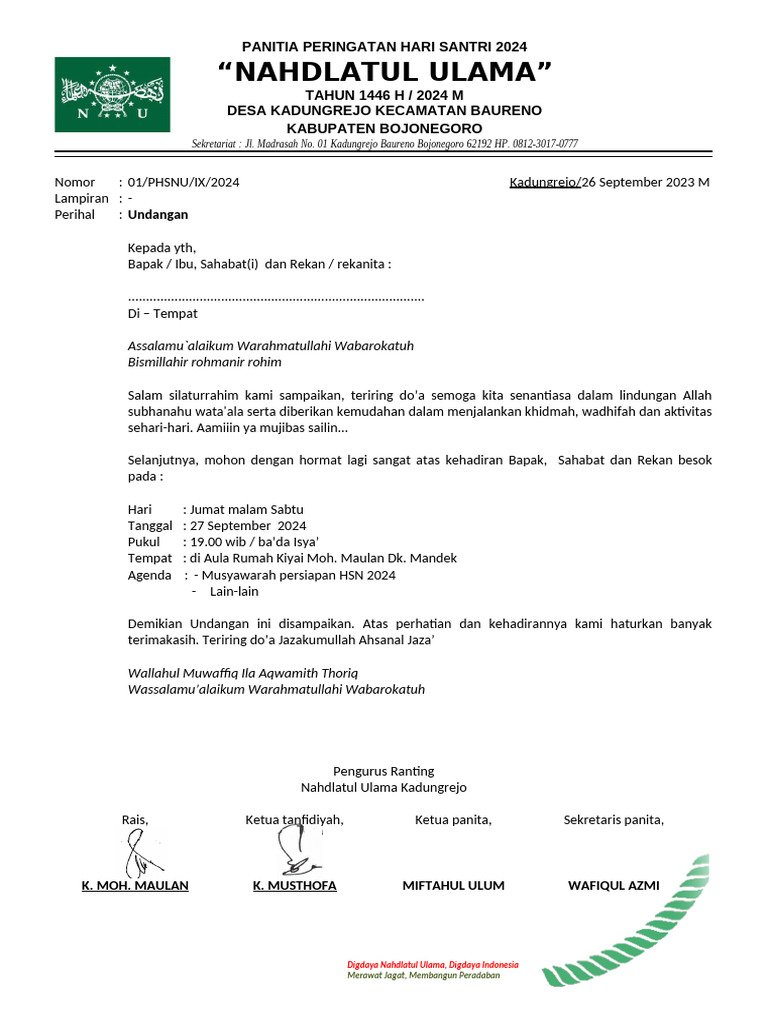 Undangan Nu | PDF