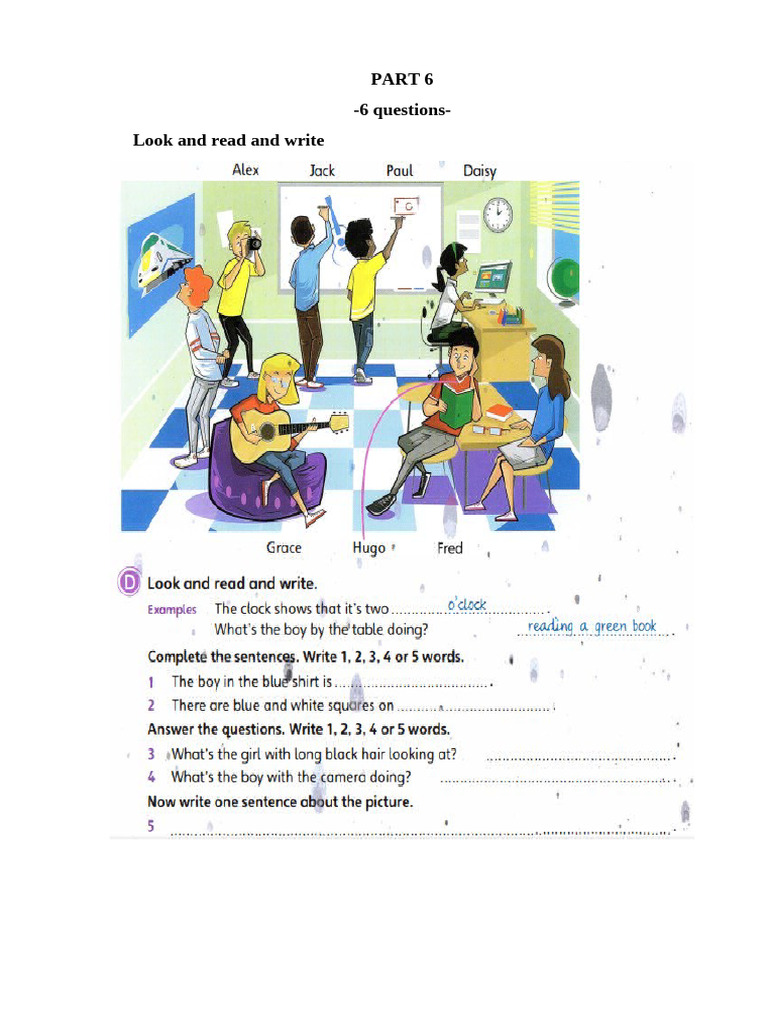 Movers A.Mid-course - Writing Test | PDF