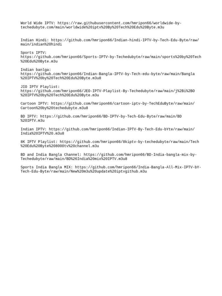 Worldwide Iptv Mixed M3u | PDF | Computers | Technology & Engineering