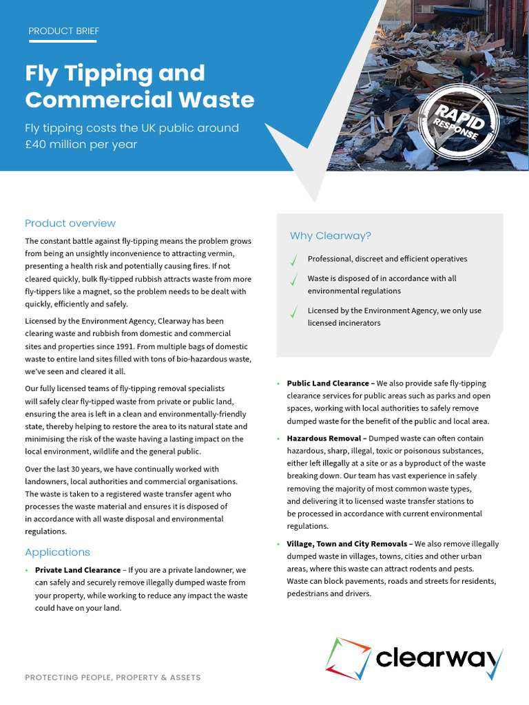 Clearway PB Fly Tipping | PDF | Waste | Environmental Issues