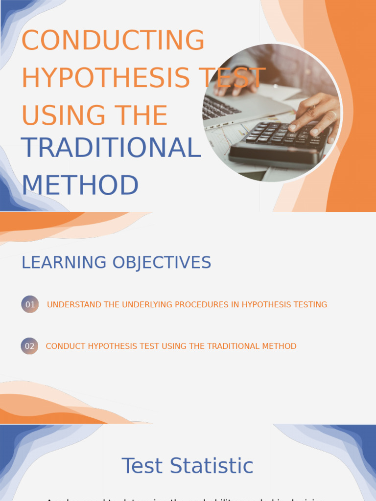 Conducting Hypothesis Test Using The Traditional Method and P Value ...