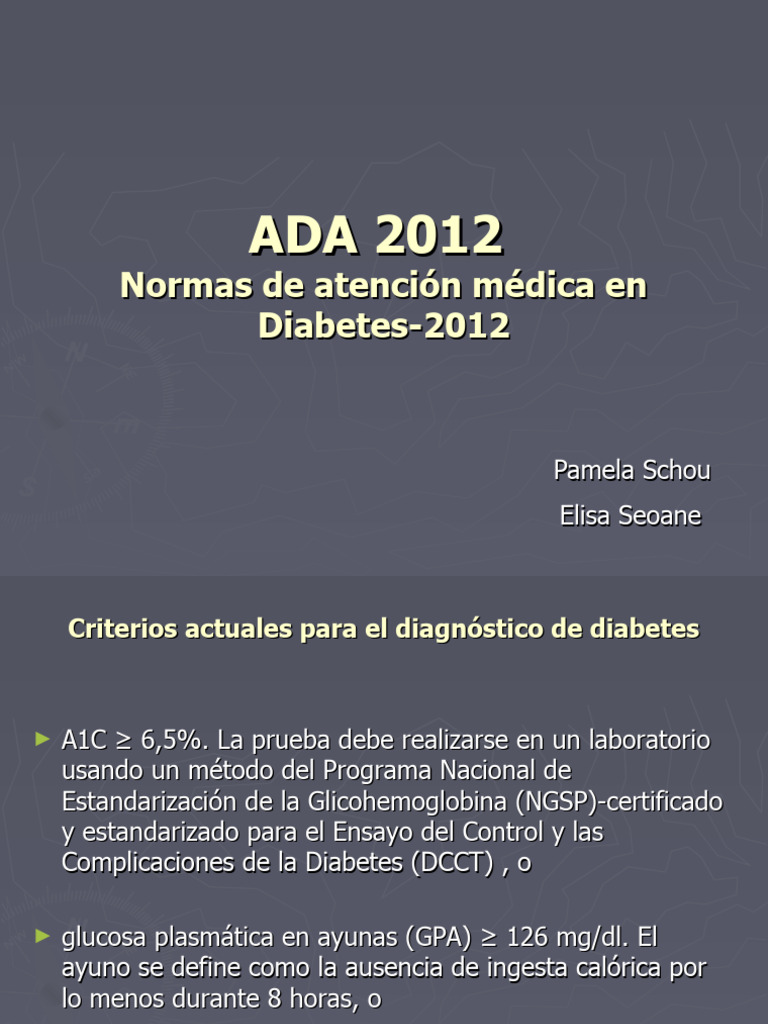 Ada Resumen | PDF | Diabetes | Enfermedades cardiovasculares