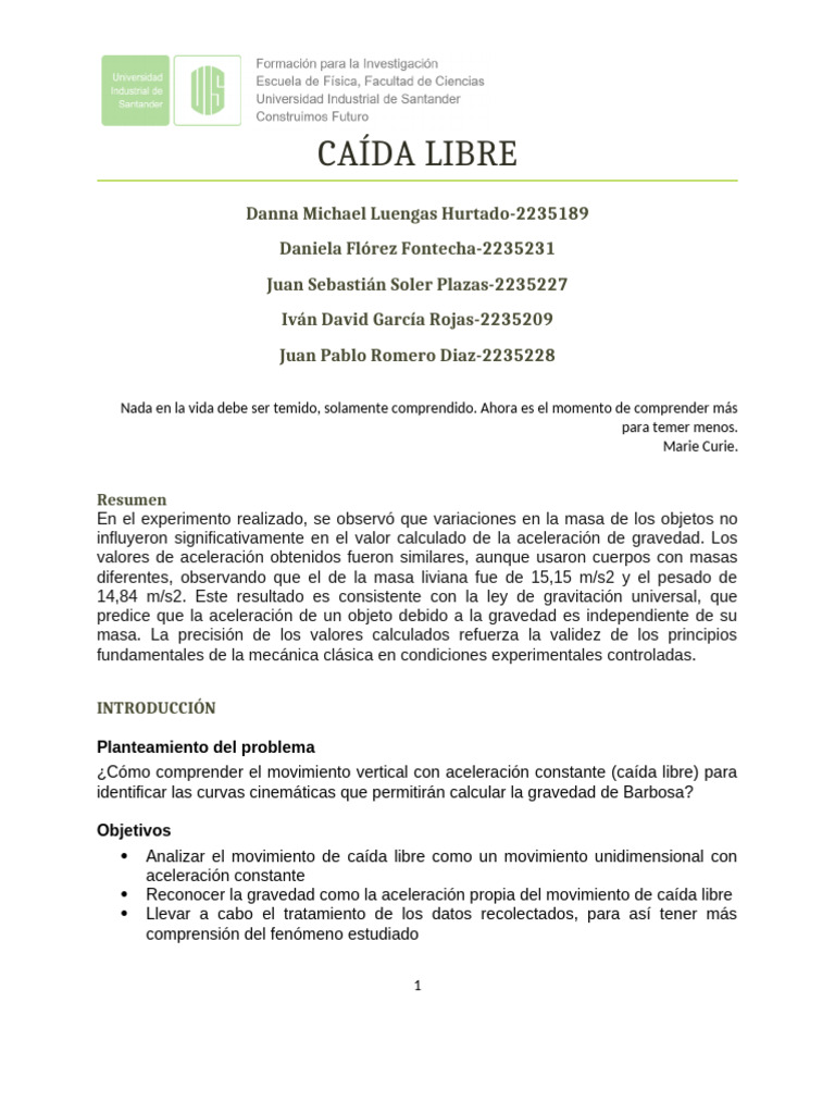 Caida Libre | PDF