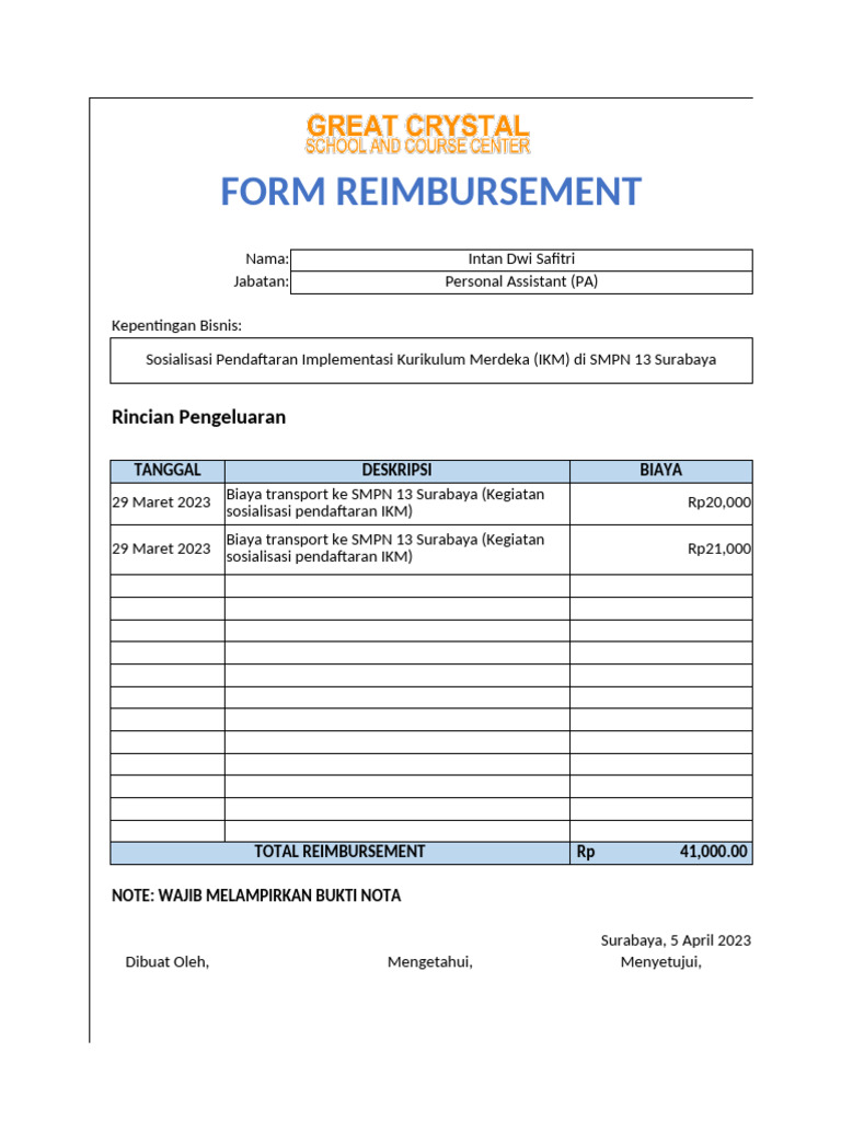 Reimburse File | PDF