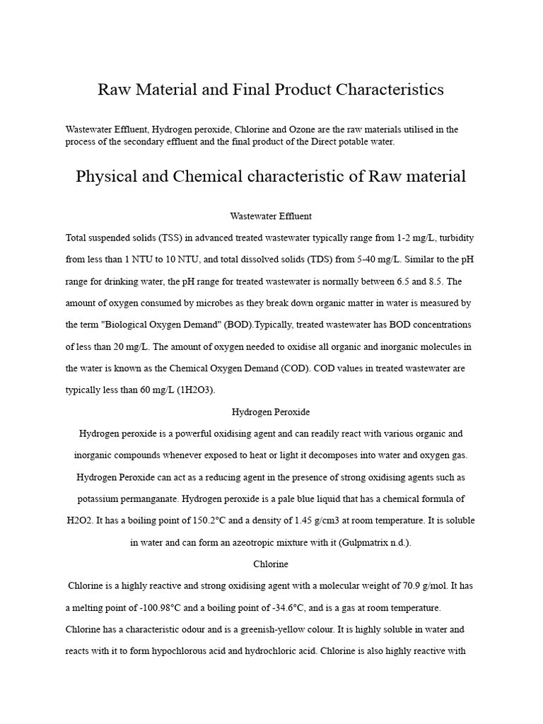 Direct Potable Water Reuse | PDF | Water | Hydrogen Peroxide