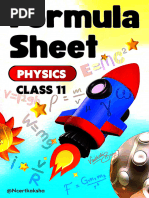Class 11 Chemistry Formula Sheet. | PDF