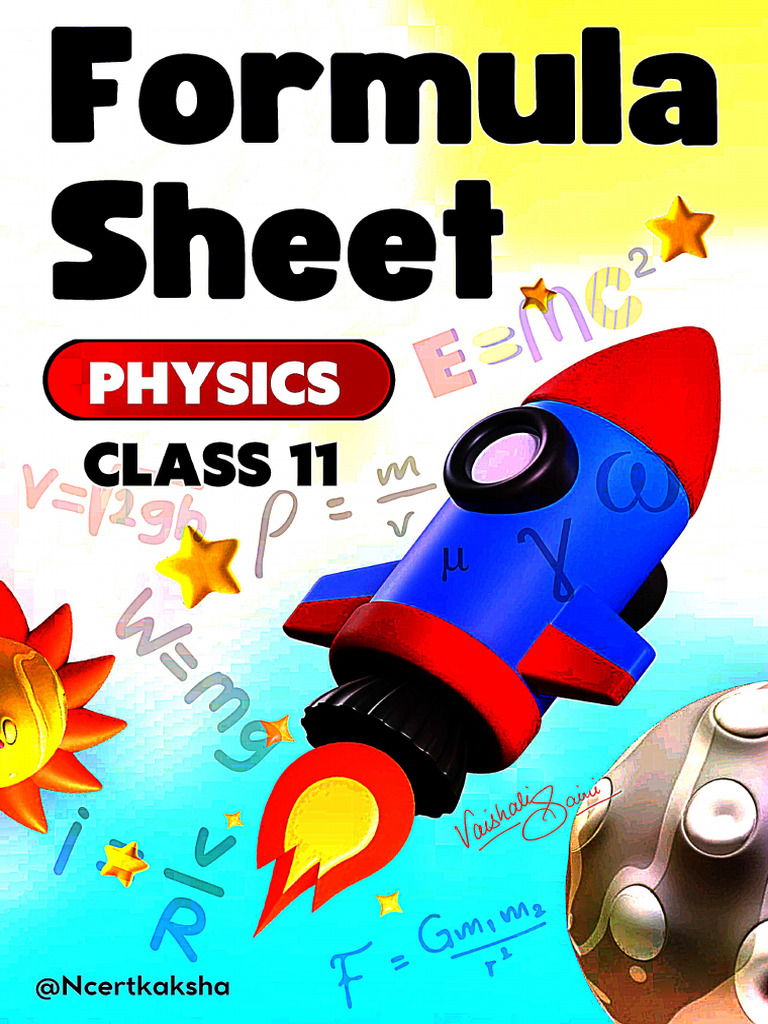 NCERT Kaksha Formula Sheets Physics Class 11th | PDF NCERT Kaksha Formula Sheets Physics Class 11th | PDF