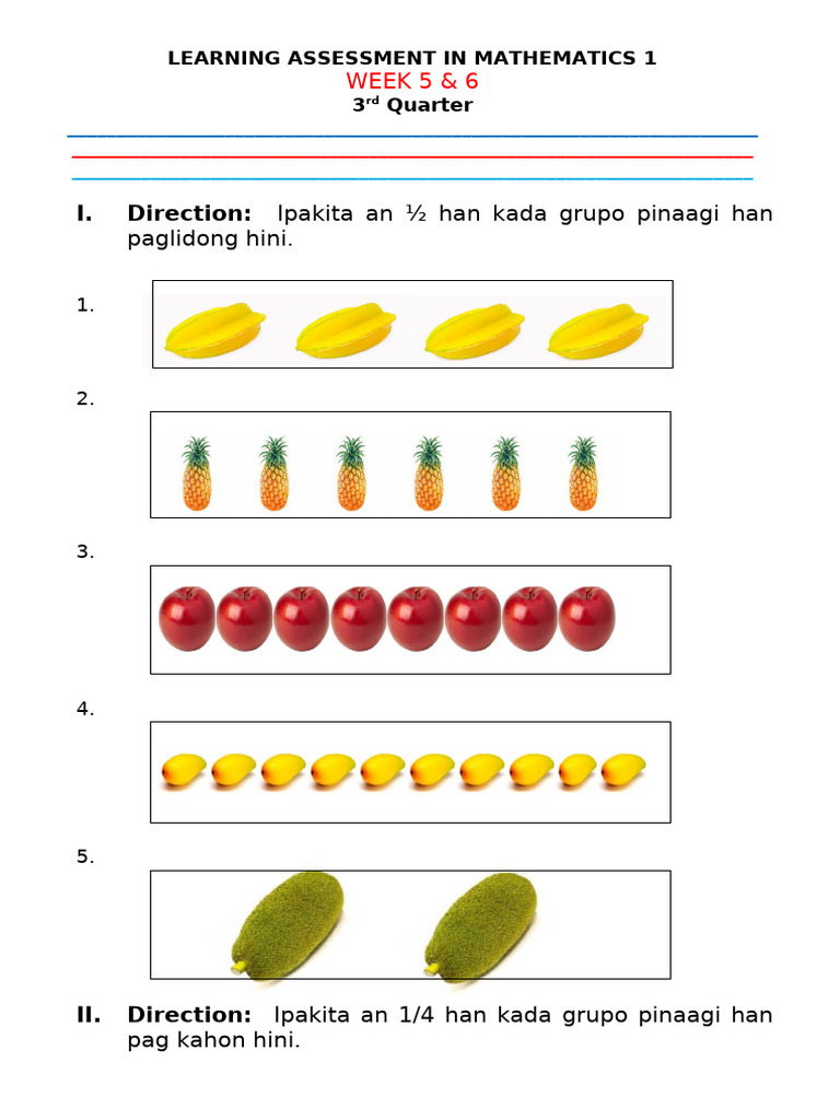 Q3 Math 1 Assessment Week 5 and 6 | PDF