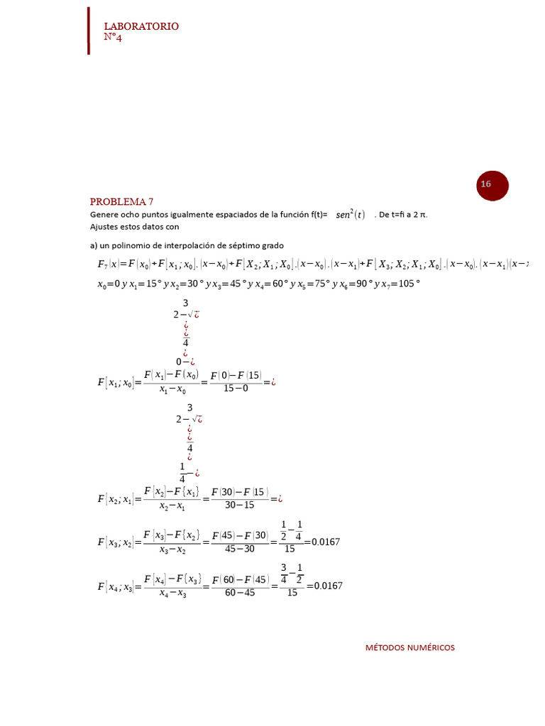 Laboratorio n4 Problemas de Metodos Numericos Compress - Removed | PDF
