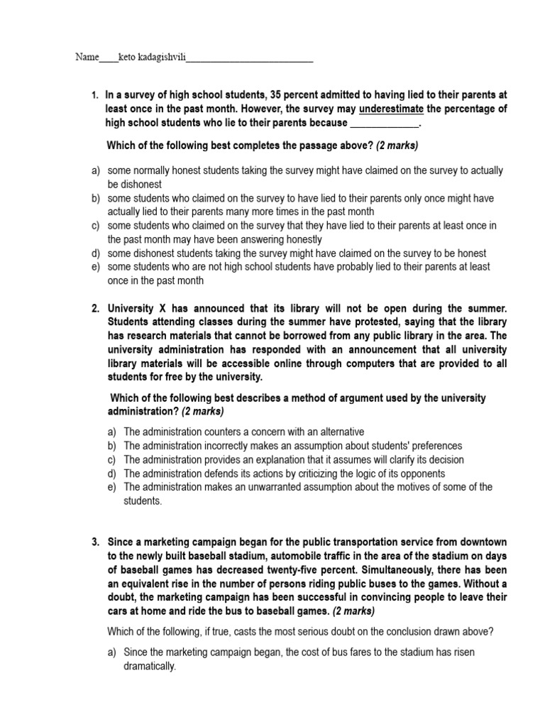 Logic Test | PDF