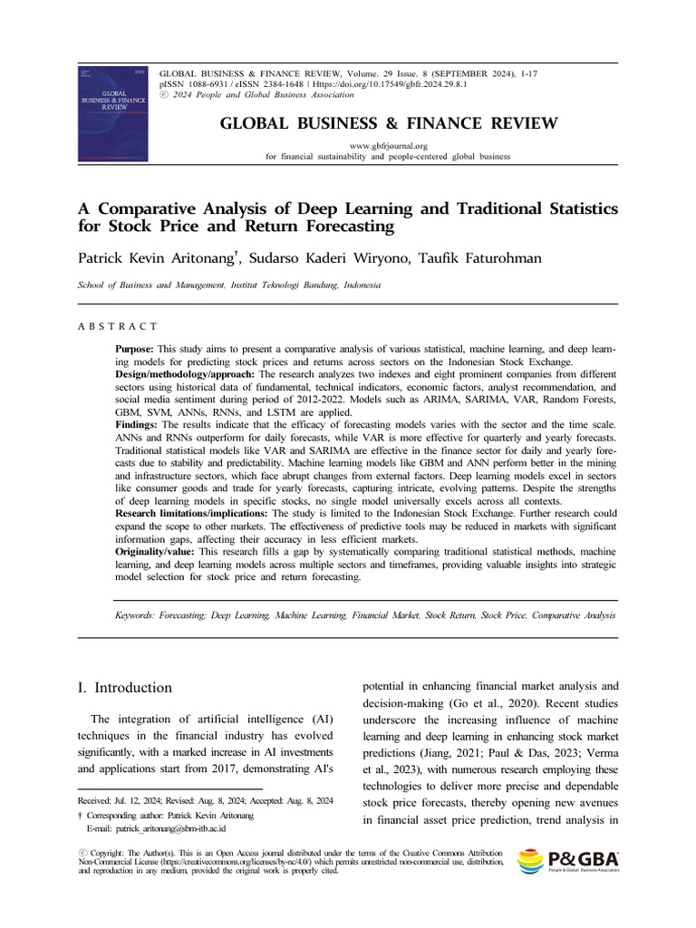 A Comparative Analysis of Deep Learning and Traditional Statistics For Stock Price and Return ...