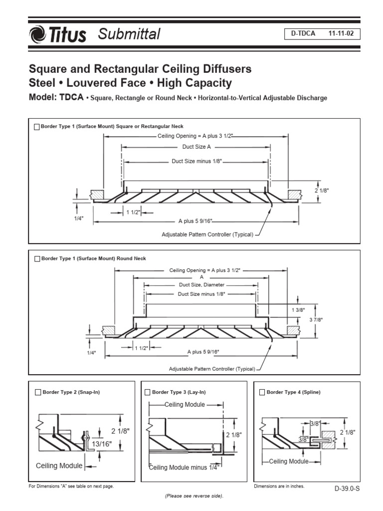 TDCA Supply Diffuser | PDF
