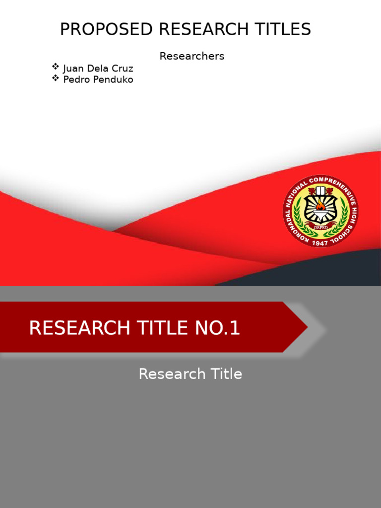 PR2.Title Proposal Defense | PDF