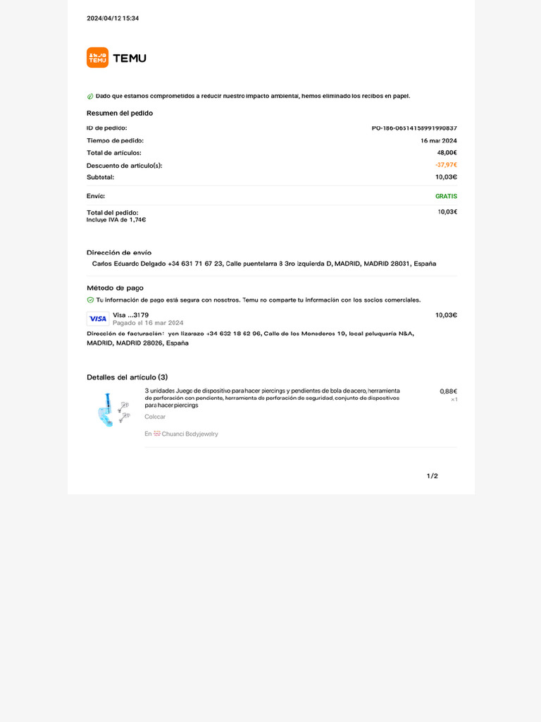 Temu Web Document | PDF